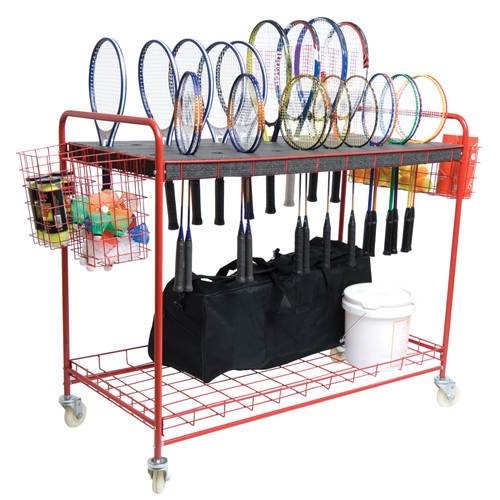 Deluxe Tennis Racquet Stand and Storage Cart — Gear Up Sports